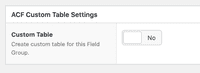 Create Custom Table - ACF to Custom Database Tables Plugin