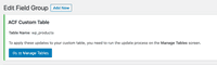 Create Custom Table - ACF to Custom Database Tables Plugin